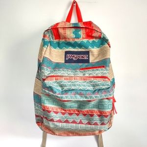 Jansport | Bags | New Jansport Superbreak Gray Aqua Dot Backpack Bag ...